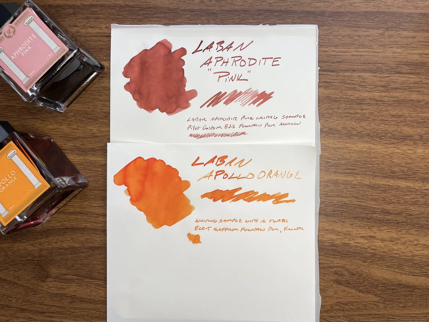 Ink Review: Laban Greek Mythology Apollo Orange and Aphrodite Pink ...
