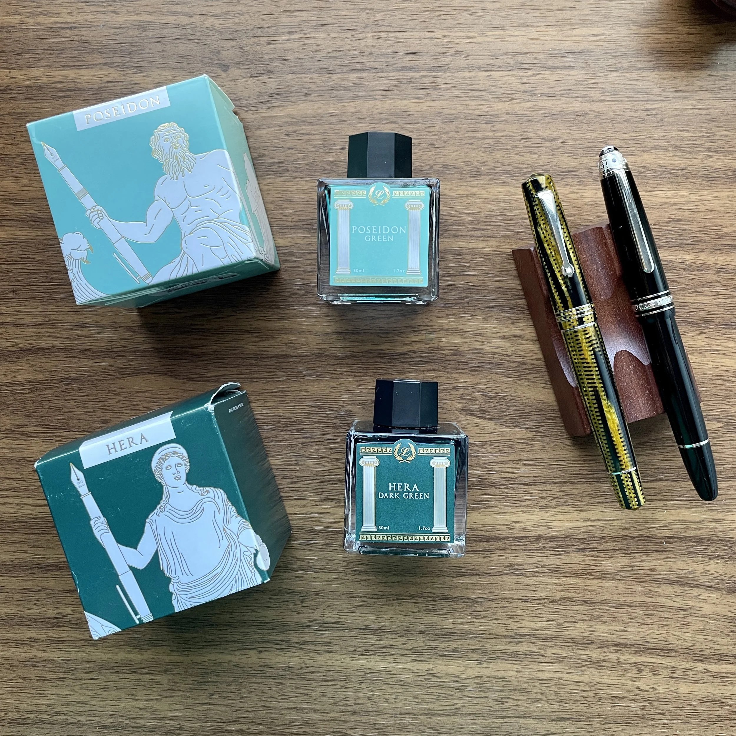 Ink Review: Laban Greek Mythology Poseidon Green and Hera Dark Green ...