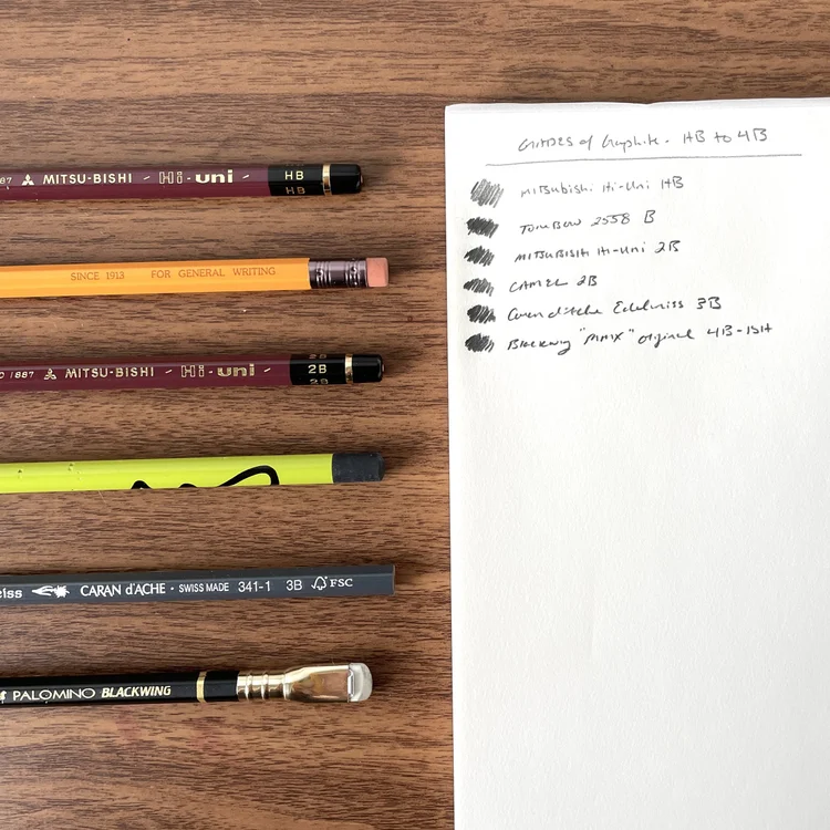 Join the Dark Side: Grades of Pencil Graphite from HB to 4B — The ...