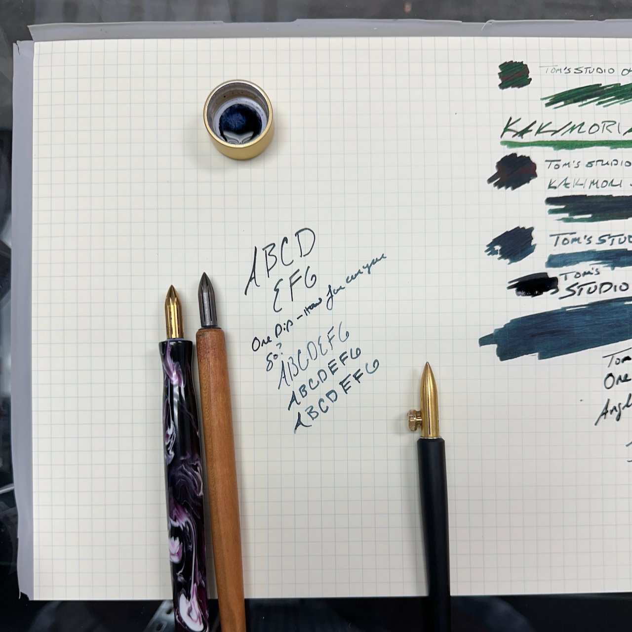 Dip Pen Comparison: Kakimori Metal Nibs vs. Tom's Studio One-Dip Nibs ...
