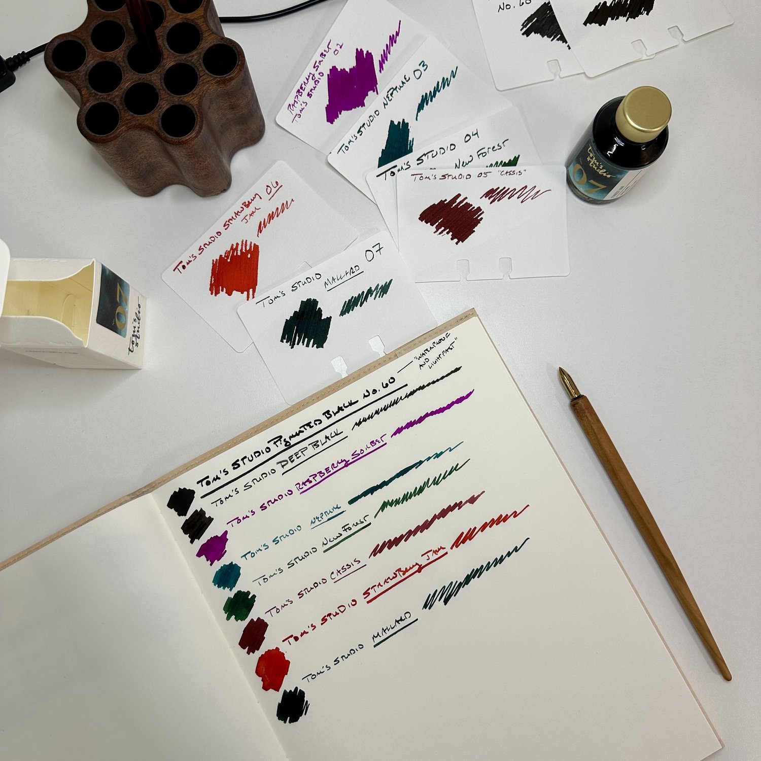 Testing an Entire Ink Line: The Tom's Studio Bottled Fountain Pen Inks ...