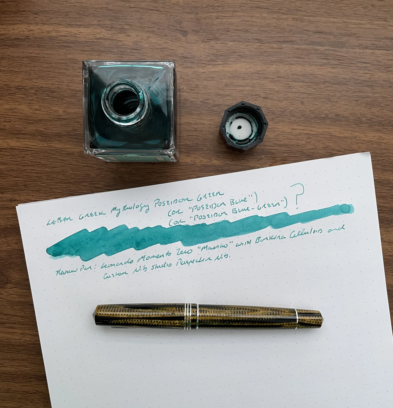 Ink Review: Laban Greek Mythology Poseidon Green and Hera Dark Green ...