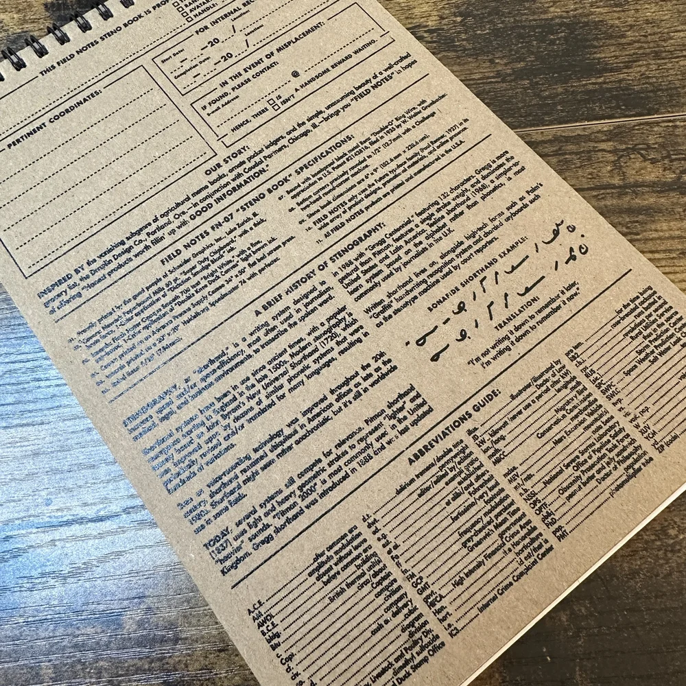 Paper Review: The Field Notes Steno Pad — The Gentleman Stationer