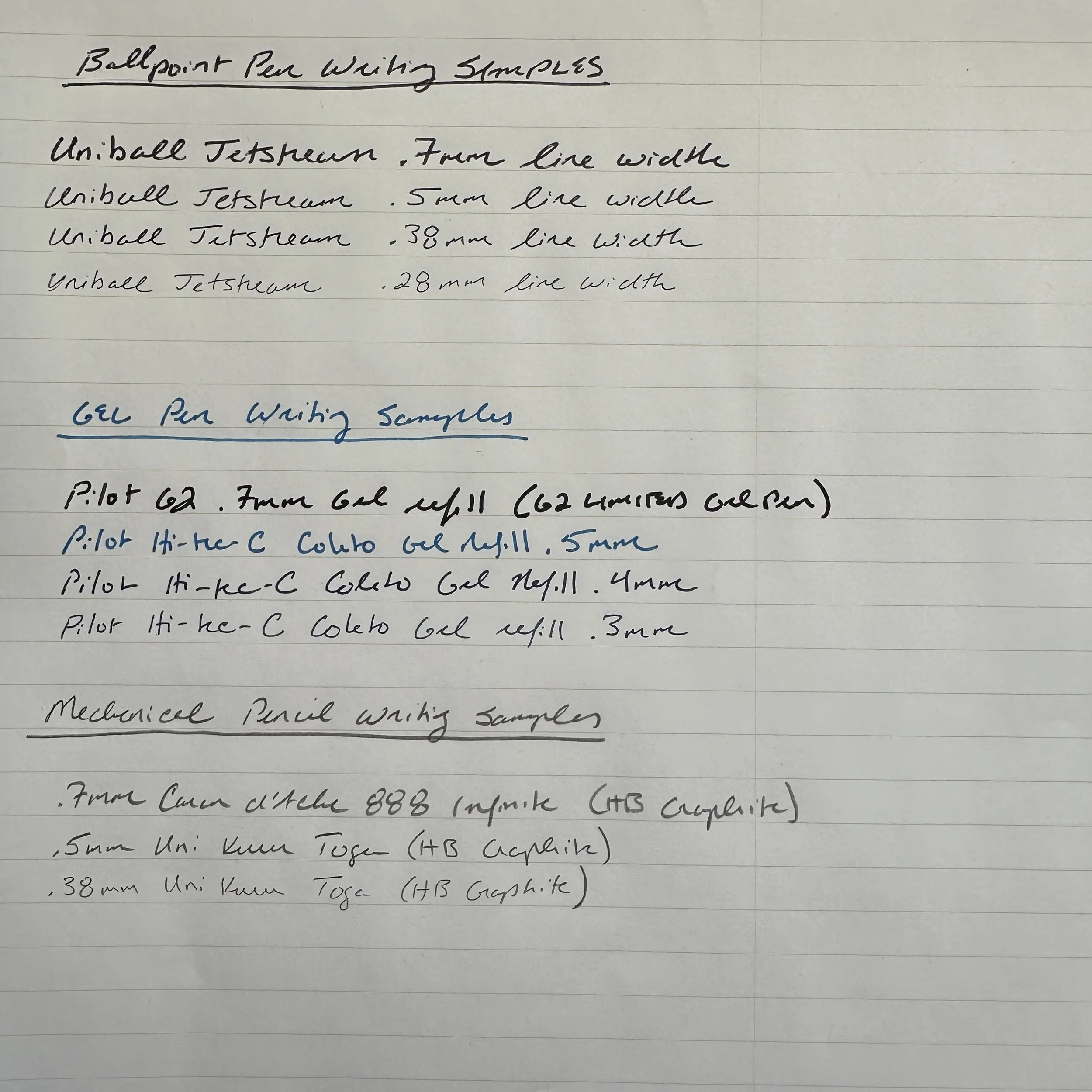 How Fine is "Too Fine"? Comparing Tip Sizes Across Different Pen and ...