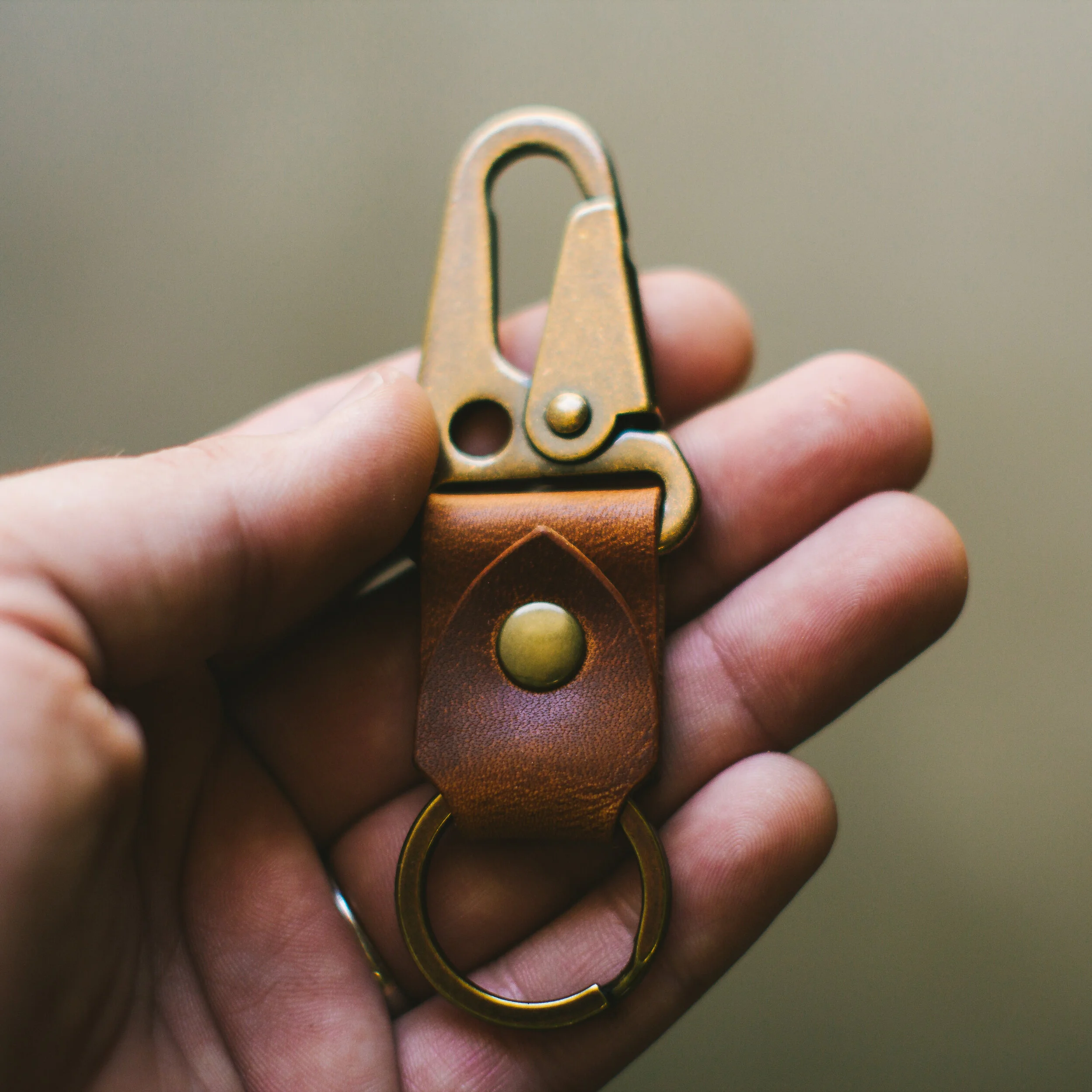 Keychain - English Tan Dublin & Antique Brass Hardware — Legacy Brand ...