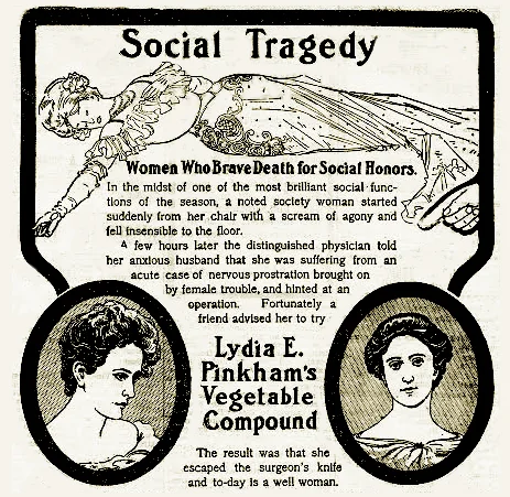 lydia e. pinkham's vegetable compound, 1915-1925 — antique Rx