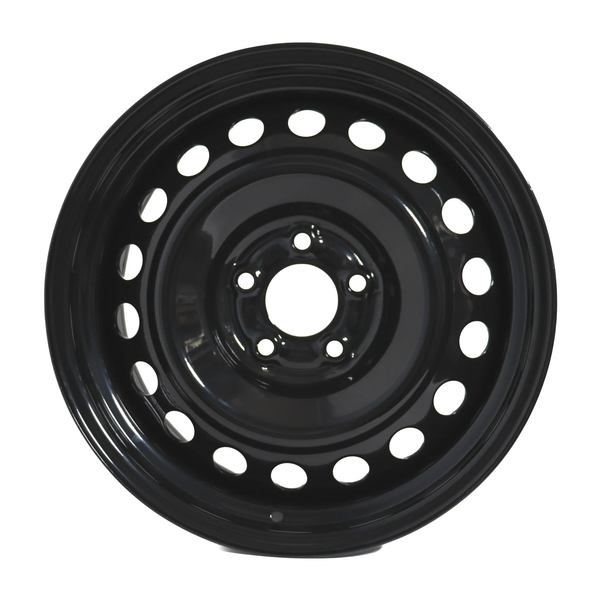 18X8 BLACK INTERCEPTOR STEEL WHEEL WITH 6-1/8TH BACKSPACE. DEDICATED 5 ...