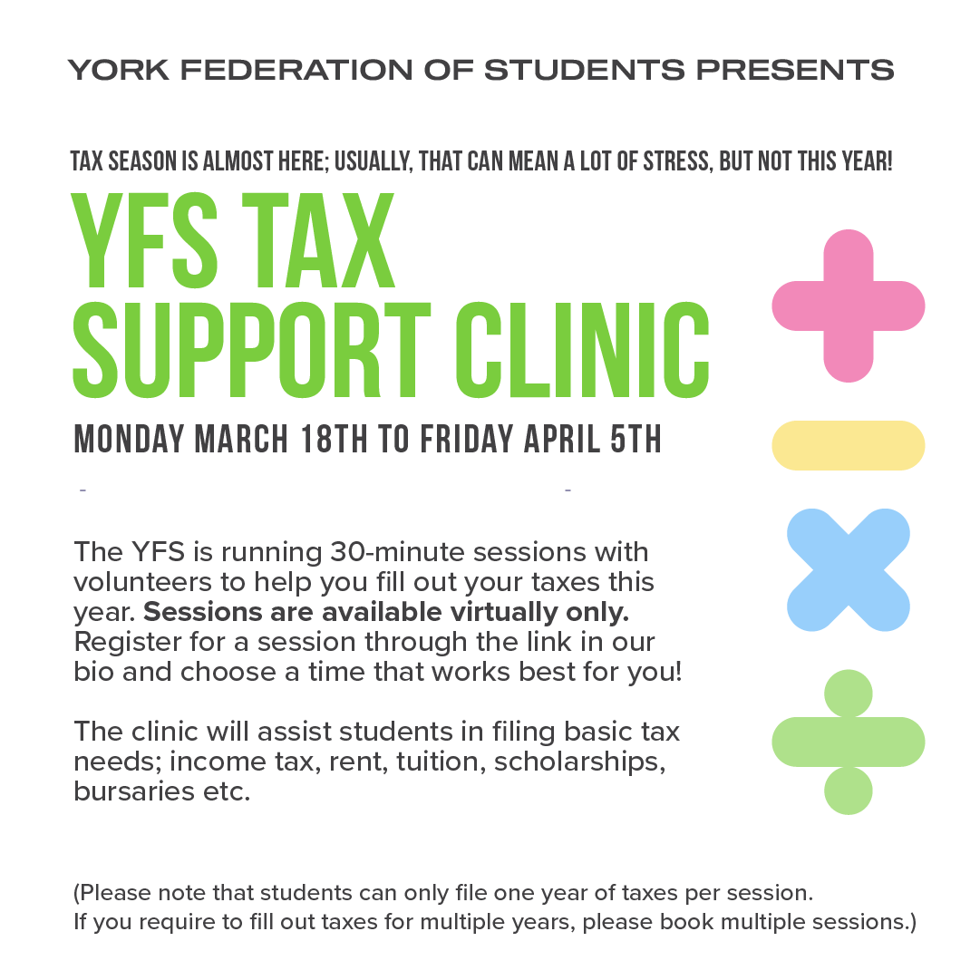 Free Tax Clinics — York Federation of Students