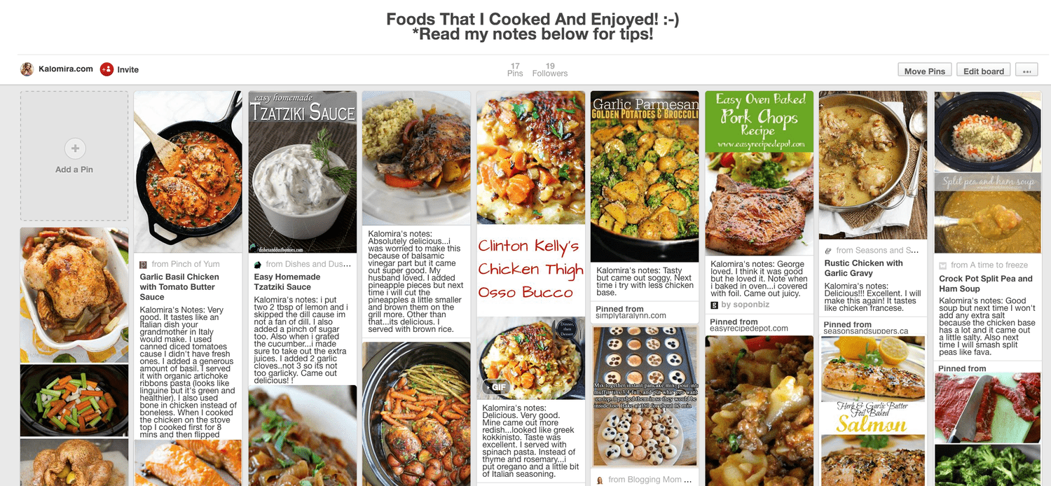 Follow My Cooking Board On Pinterest! — KALOMIRA