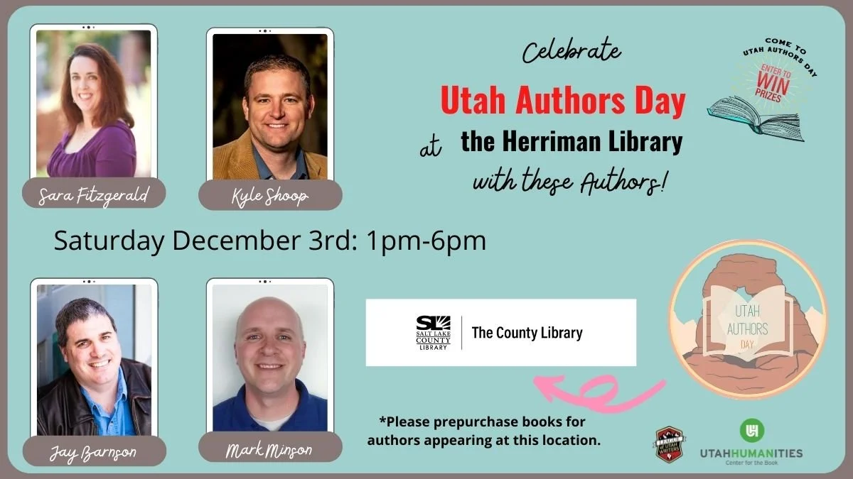 UTAH AUTHORS DAY SATURDAY, DECEMBER 3RD, 2022 – WE’RE BACK BIGGER THAN ...