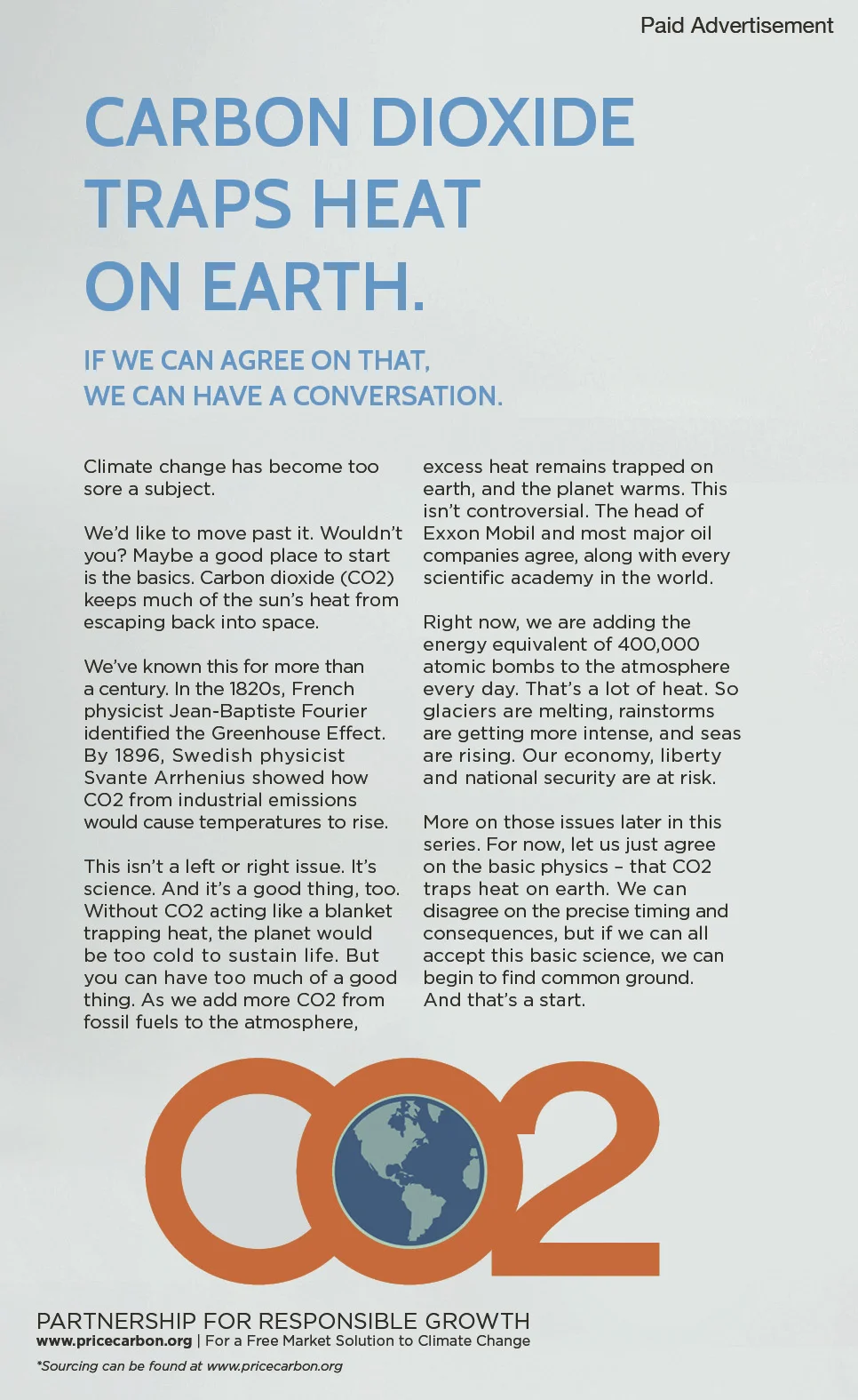 CARBON TRAPS HEAT — The Partnership for Responsible Growth