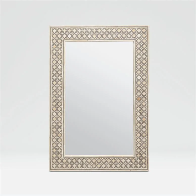Rooms & Gardens — Bone Inlaid Lattice Mirror