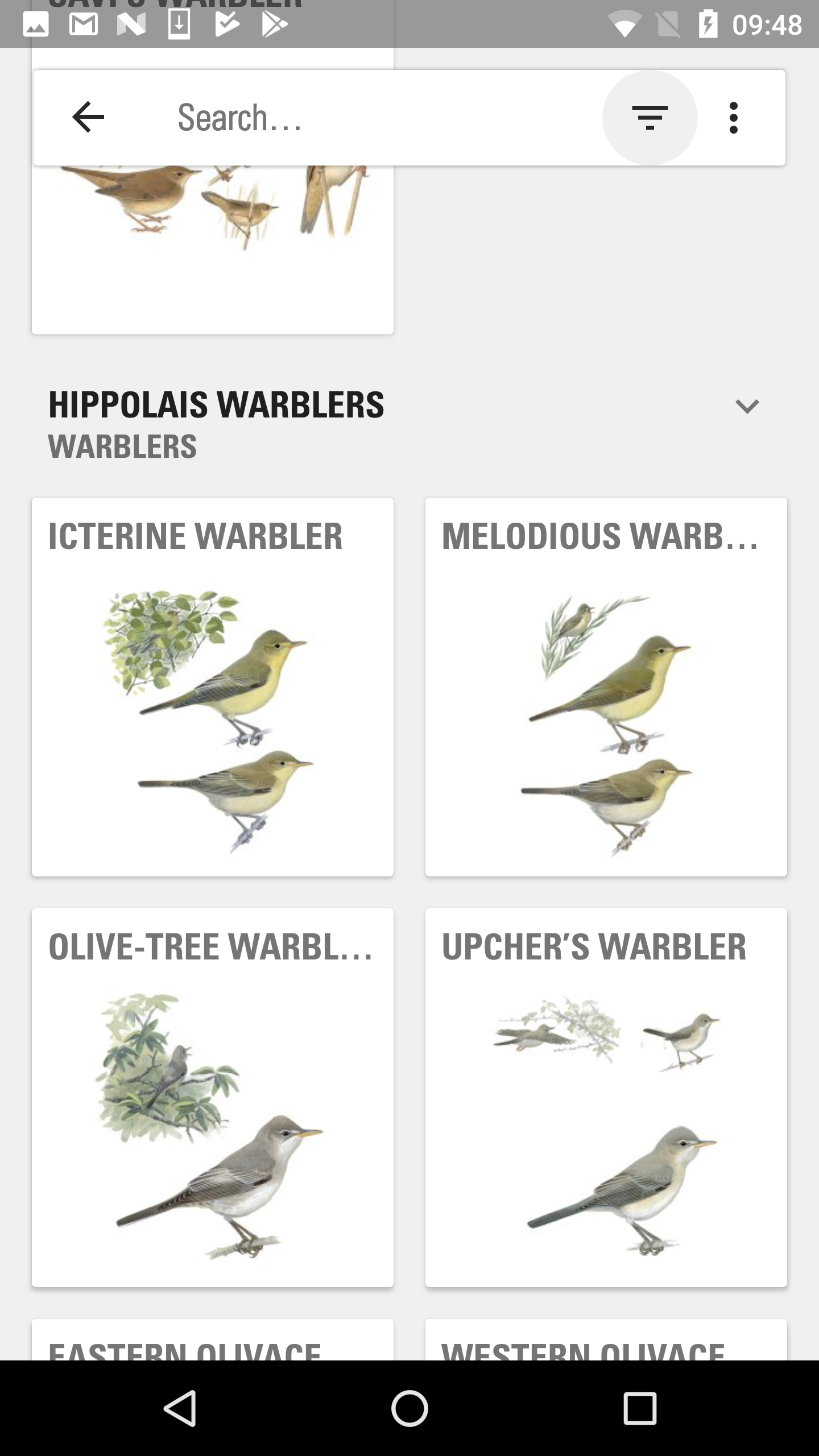 Collins Bird Guide on Android — NatureGuides