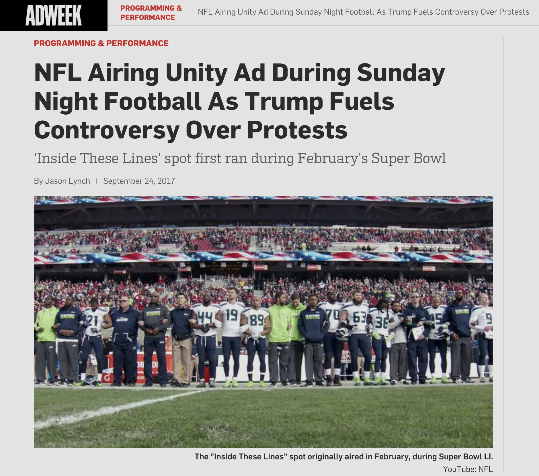 NFL - Inside These Lines — Basic Environment