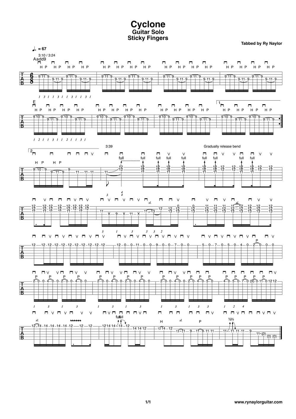 How to play Cyclone by Sticky Fingers - Acoustic Guitar Lesson — Guitar ...