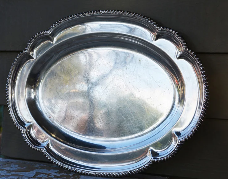 Silverplate with Lacy Cutouts Cottage Chic Plate Home Wall Decor ...