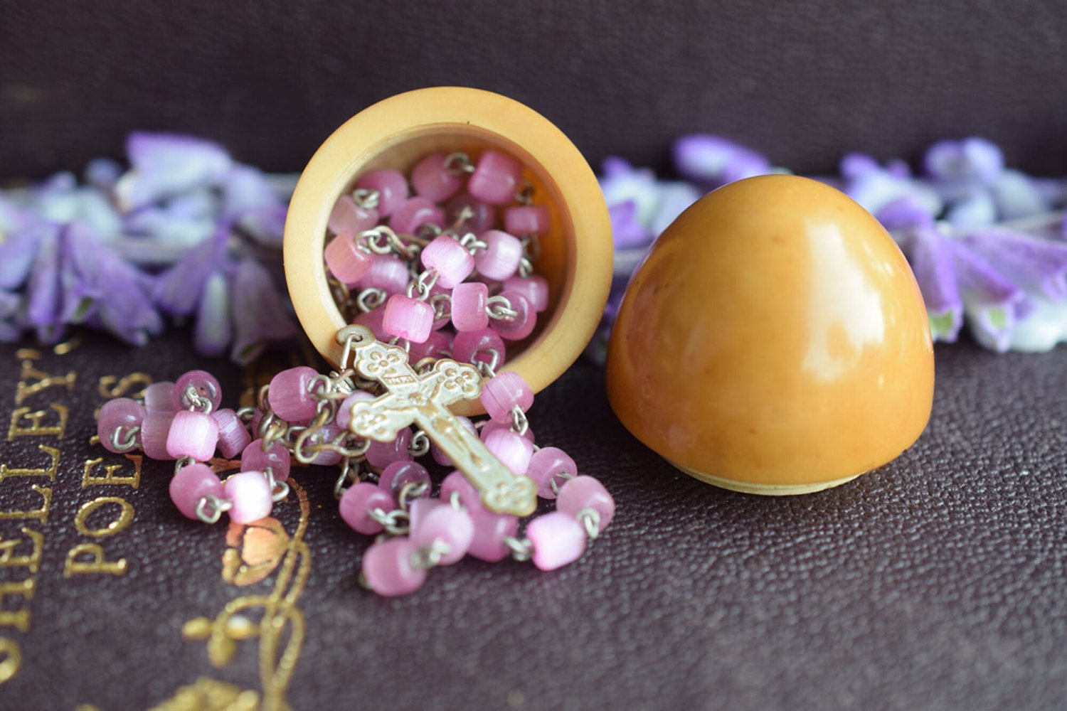 Pink Catholic Rosary