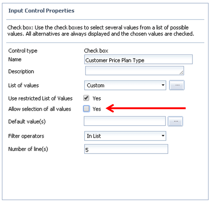 Sap Businessobjects 41 How To Disable Select All Values With Webintelligence Input Controls
