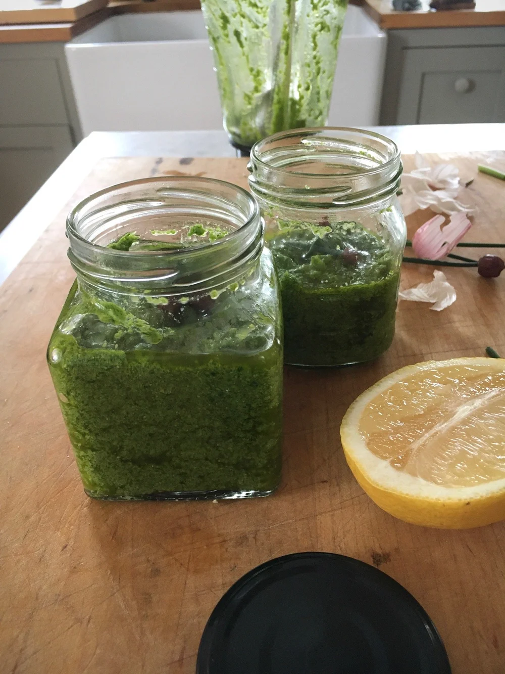 From The Garden: Chive Pesto — CAROL REED INTERIOR DESIGN | Nova Scotia ...