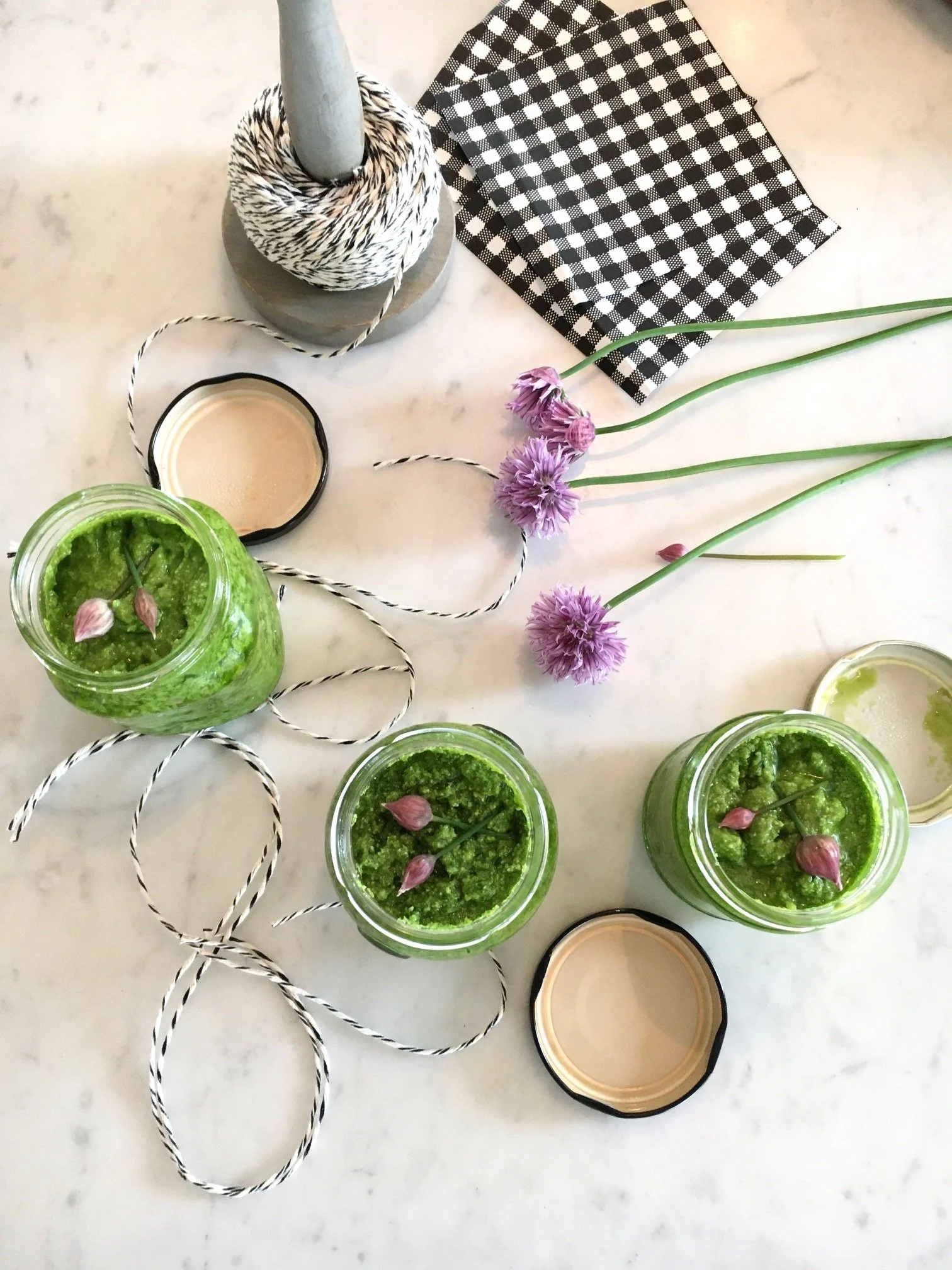 From The Garden: Chive Pesto — CAROL REED INTERIOR DESIGN | Nova Scotia ...