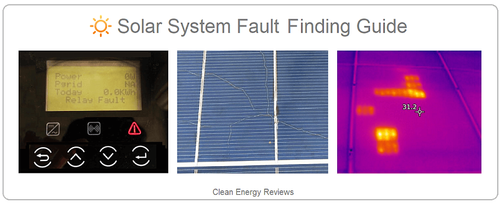 Solar system fault finding guide + solutions — Clean Energy Reviews
