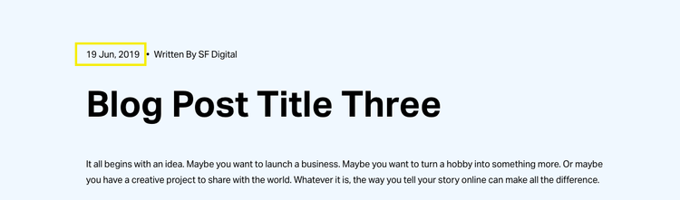 Date Styles on Squarespace 7.1 Blog Posts - SF Digital