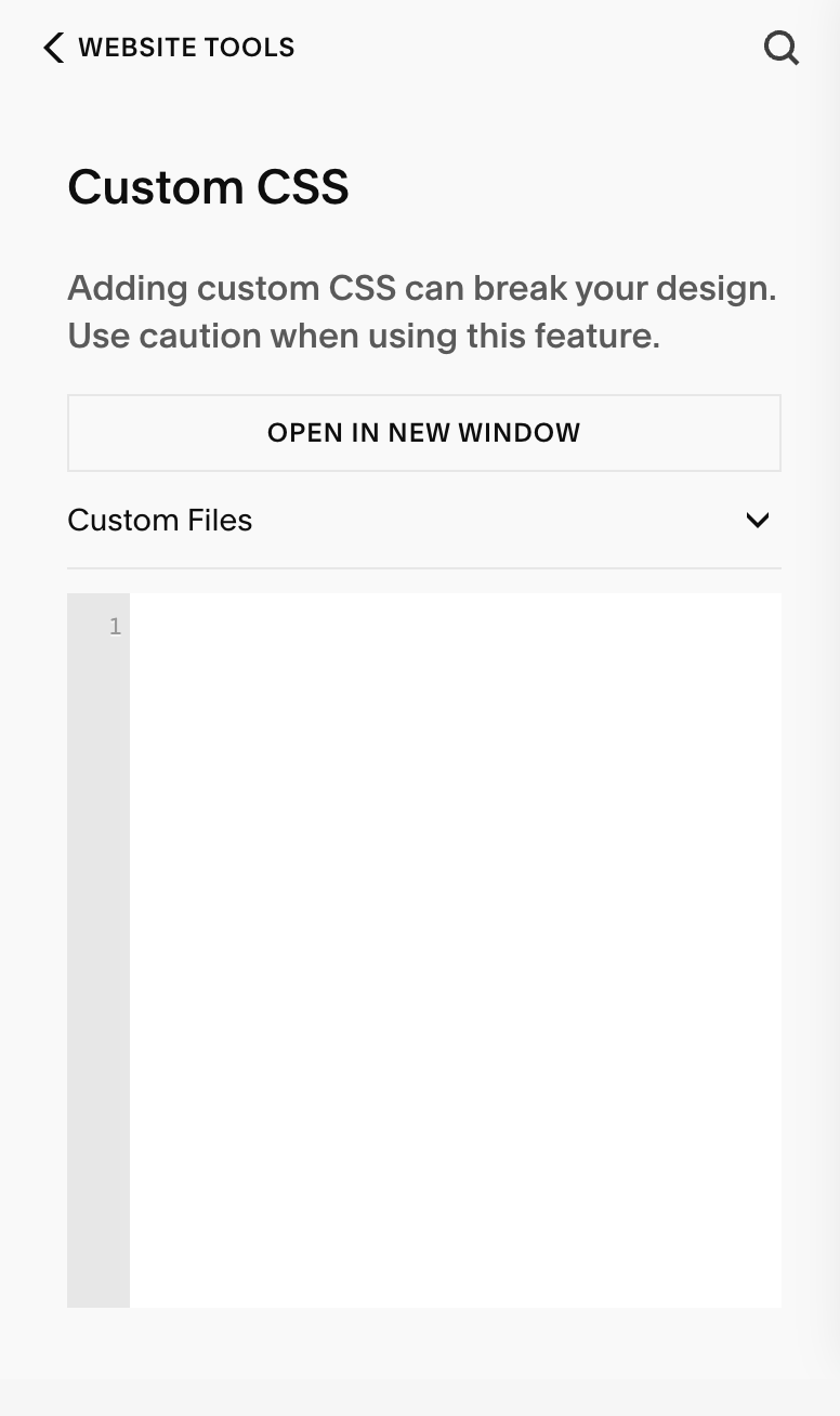 Where is the Custom CSS panel? - SF.DIGITAL