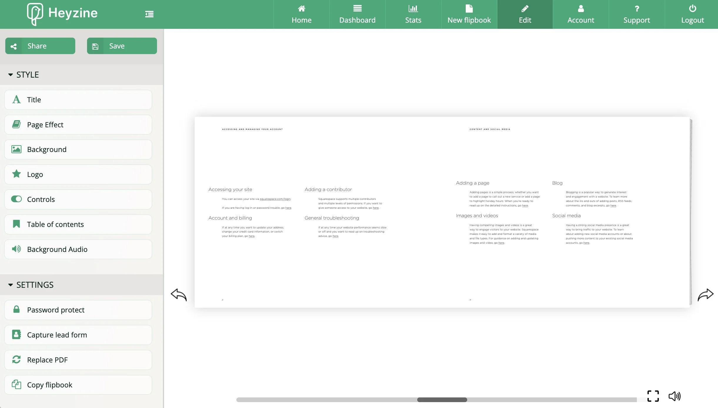 Does Squarespace have a flipbook feature? - SF.DIGITAL