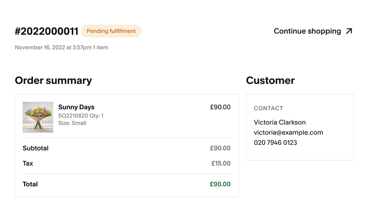 Customising the Squarespace order confirmation page - SF Digital