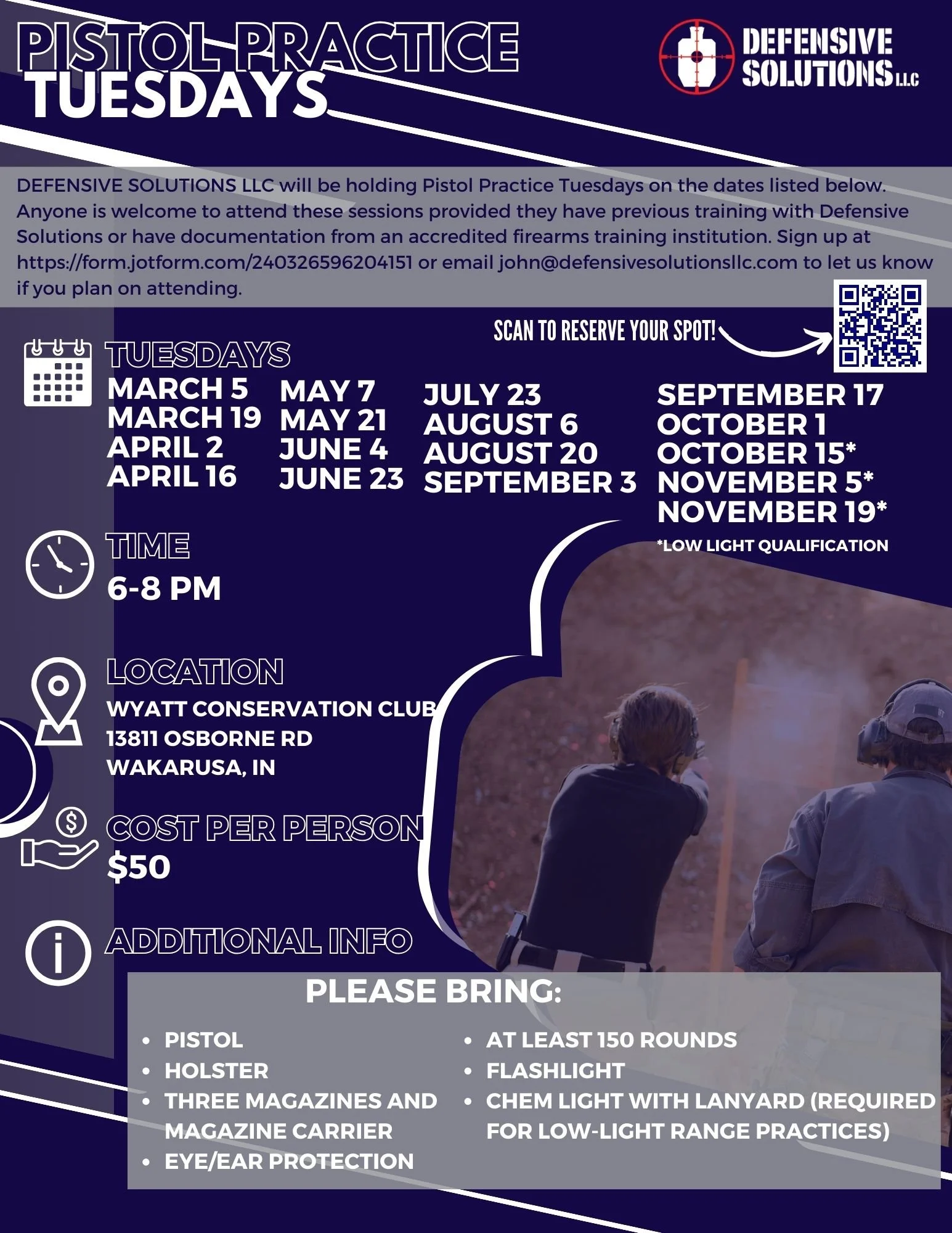 Calendar — DEFENSIVE SOLUTIONS LLC