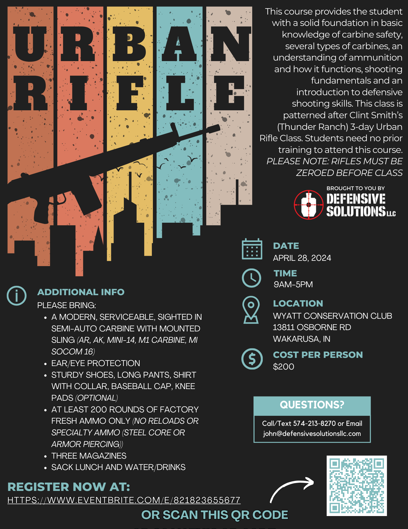 Calendar — DEFENSIVE SOLUTIONS LLC