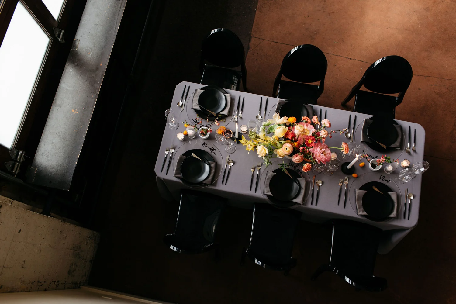 Bold + Modern Wedding at Sole Repair Shop in Seattle — Love Fern Design ...