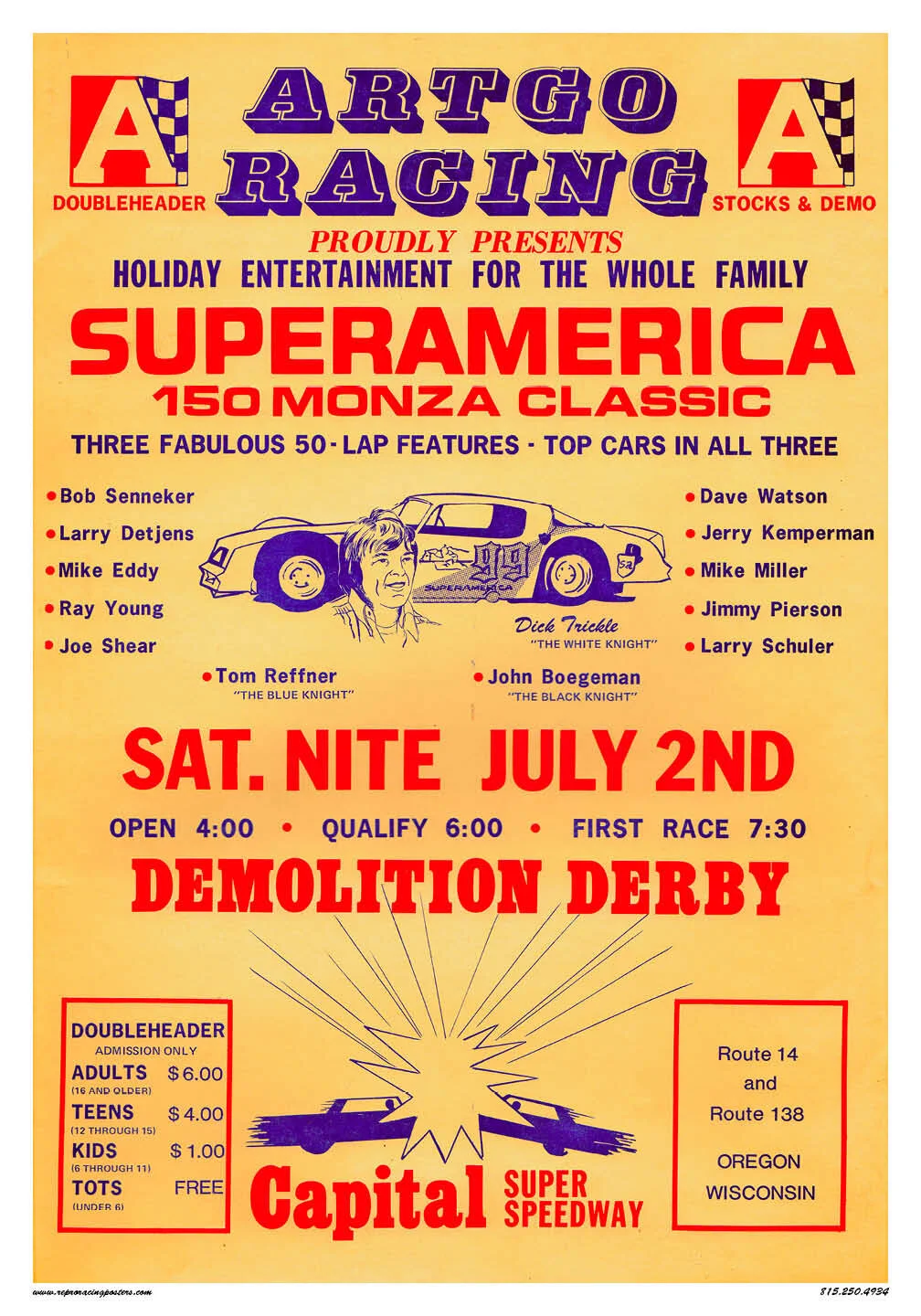 ARTGO Capital Speedway Dick Trickle — Vintage, 03/27/2024