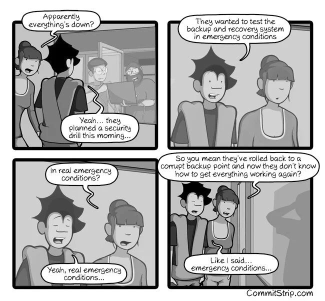 CommitStrip 'In Emergency Conditions' - Security Boulevard