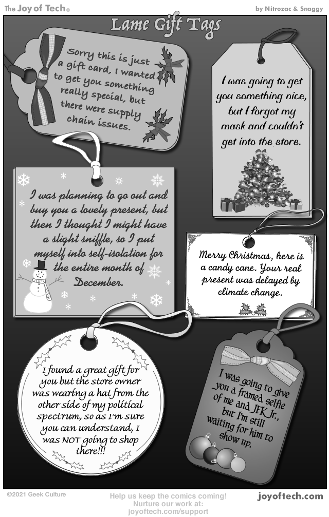 Joy Of Tech® 'Lame Gift Tags' - Security Boulevard
