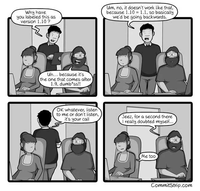 CommitStrip '1.10 or 1.1' - Security Boulevard