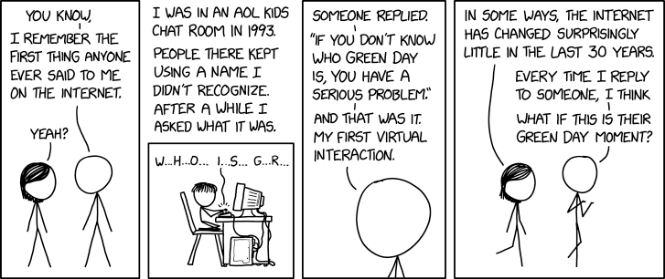 XKCD 'First Internet Interaction' - Security Boulevard