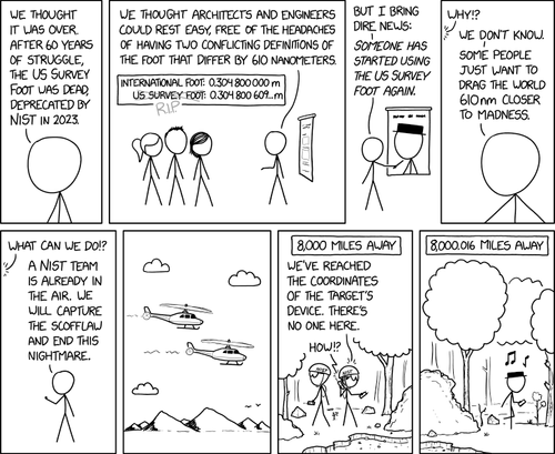 Randall Munroe’s XKCD ‘US Survey Foot’ - Security Boulevard