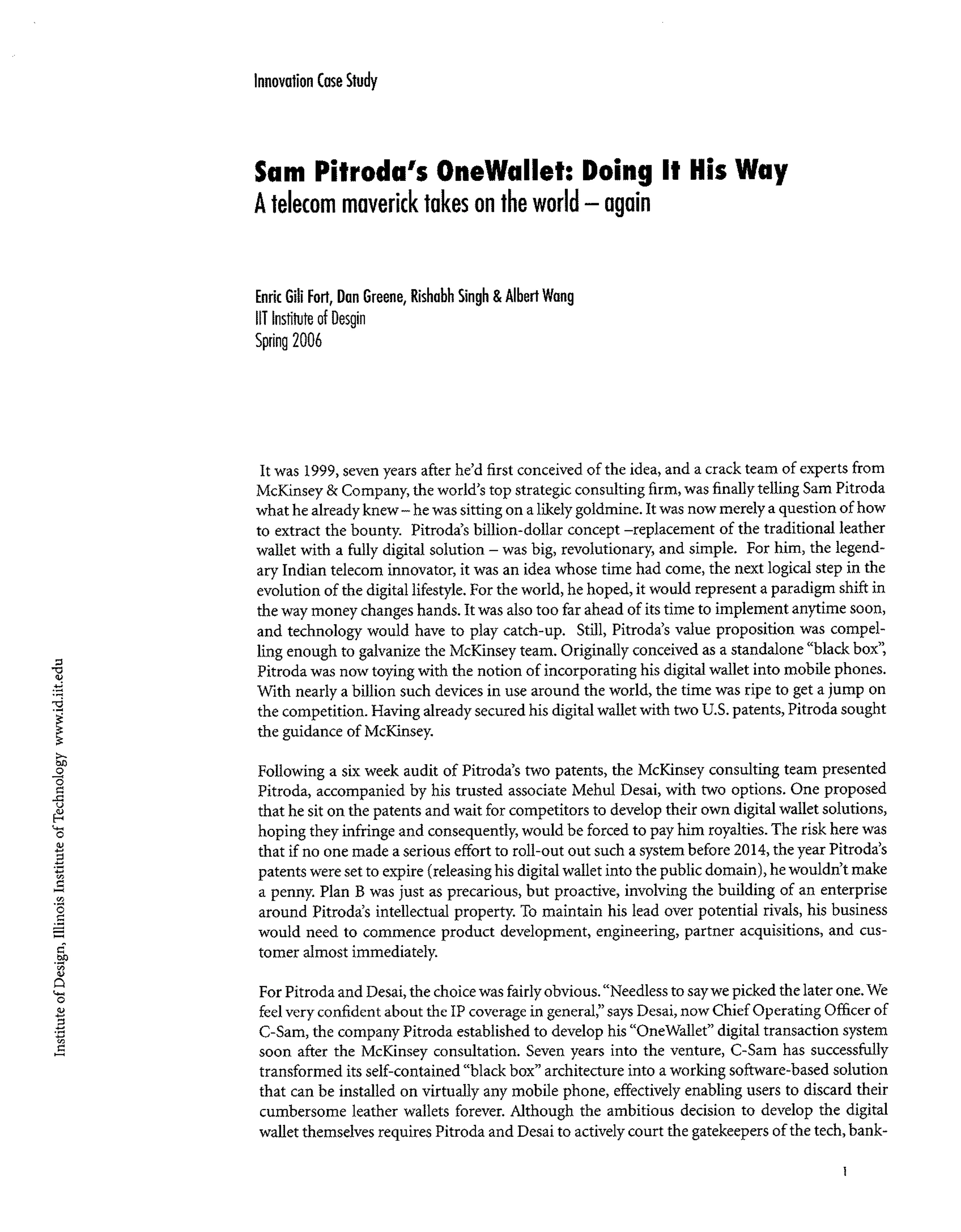 Articles — Sam Pitroda