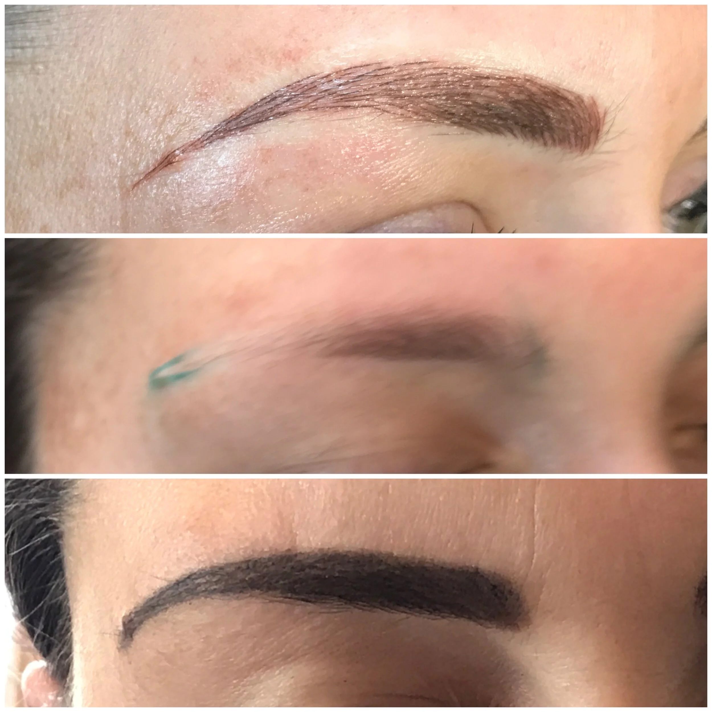 Eyebrow pictures before and after — DermaTech Permanent Cosmetics