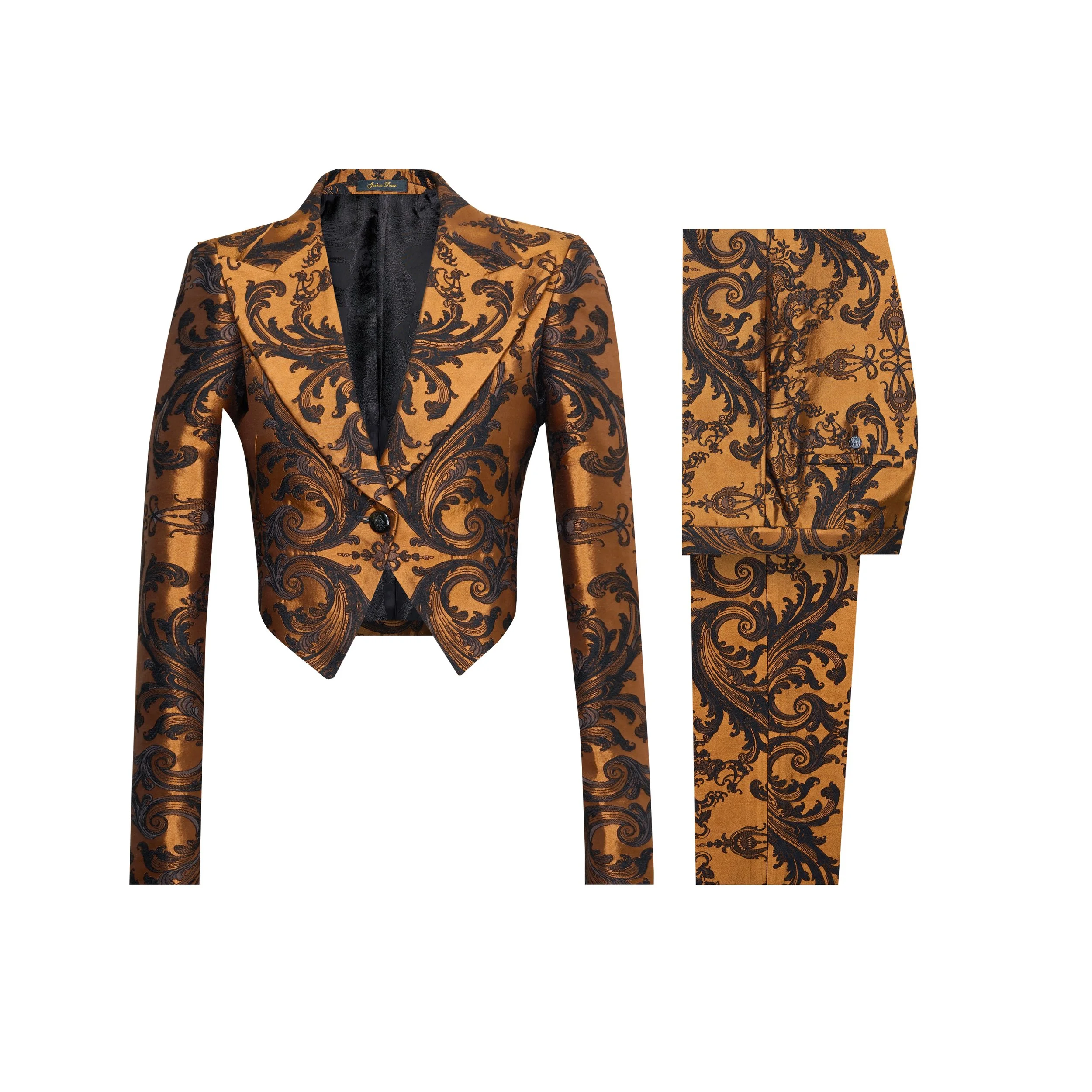 'The Helena Tails' Red Leopard 2-Piece Suit — Joshua Kanemenswear ...