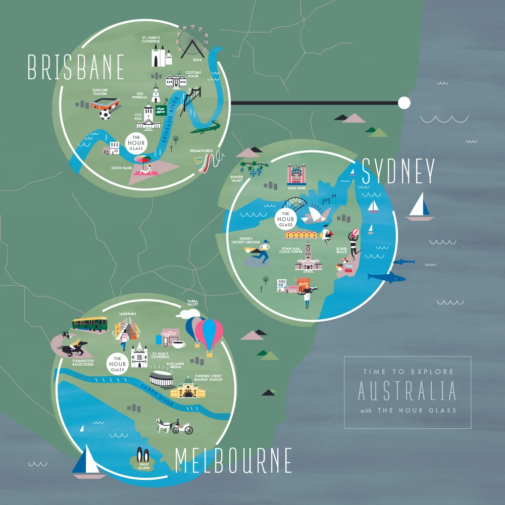Australian Cities Map — Libby VanderPloeg