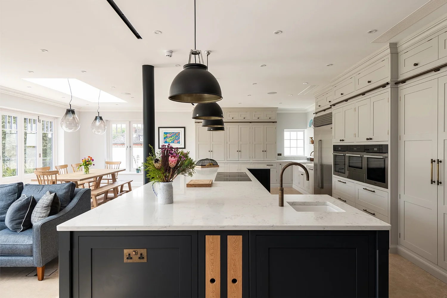 Oxted Project: Kitchen, Larder, Drinks Unit, Hidden Desk & TV Snug Unit ...