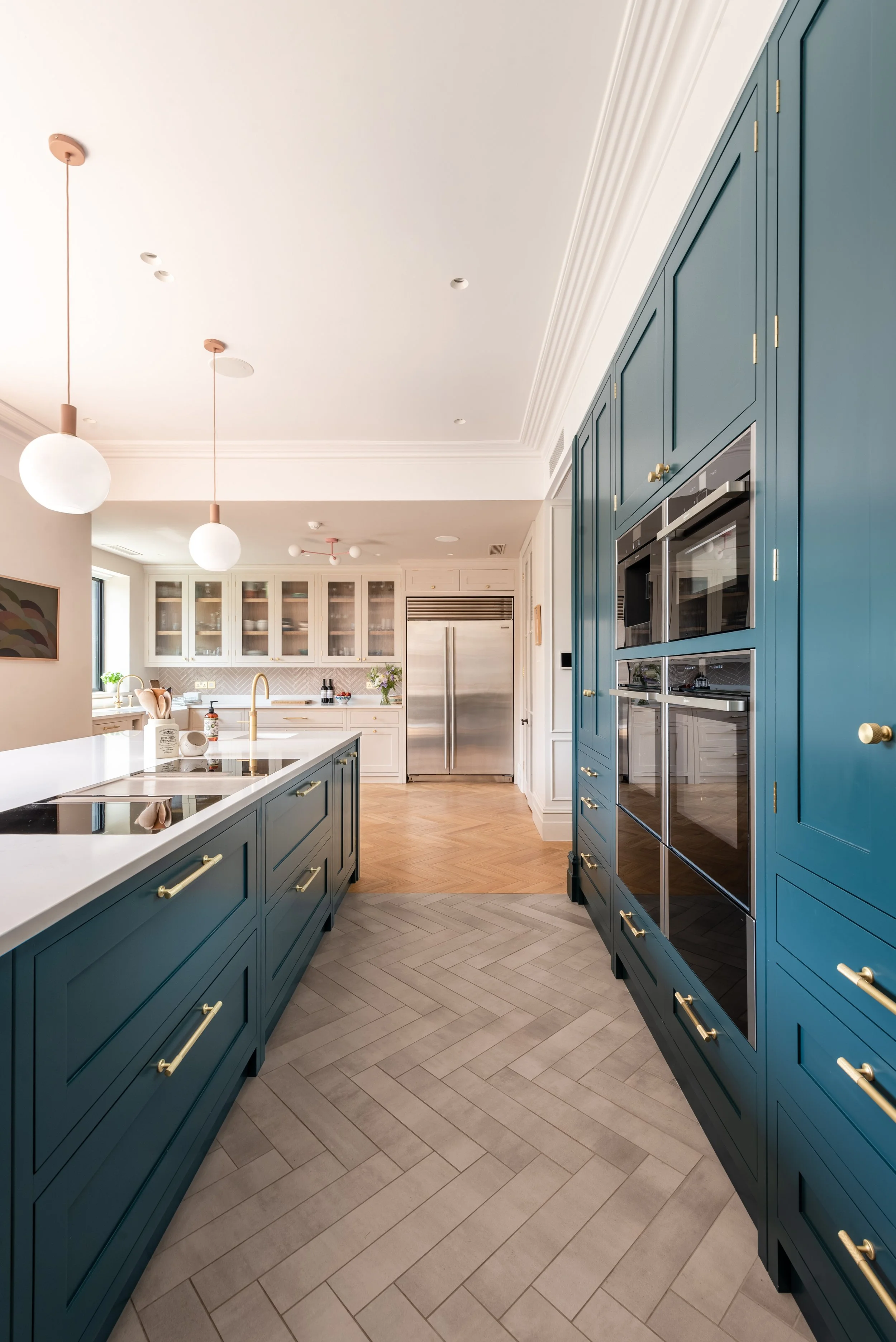 The Chelsea kitchen, larder and walk-in pantry — Herringbone House