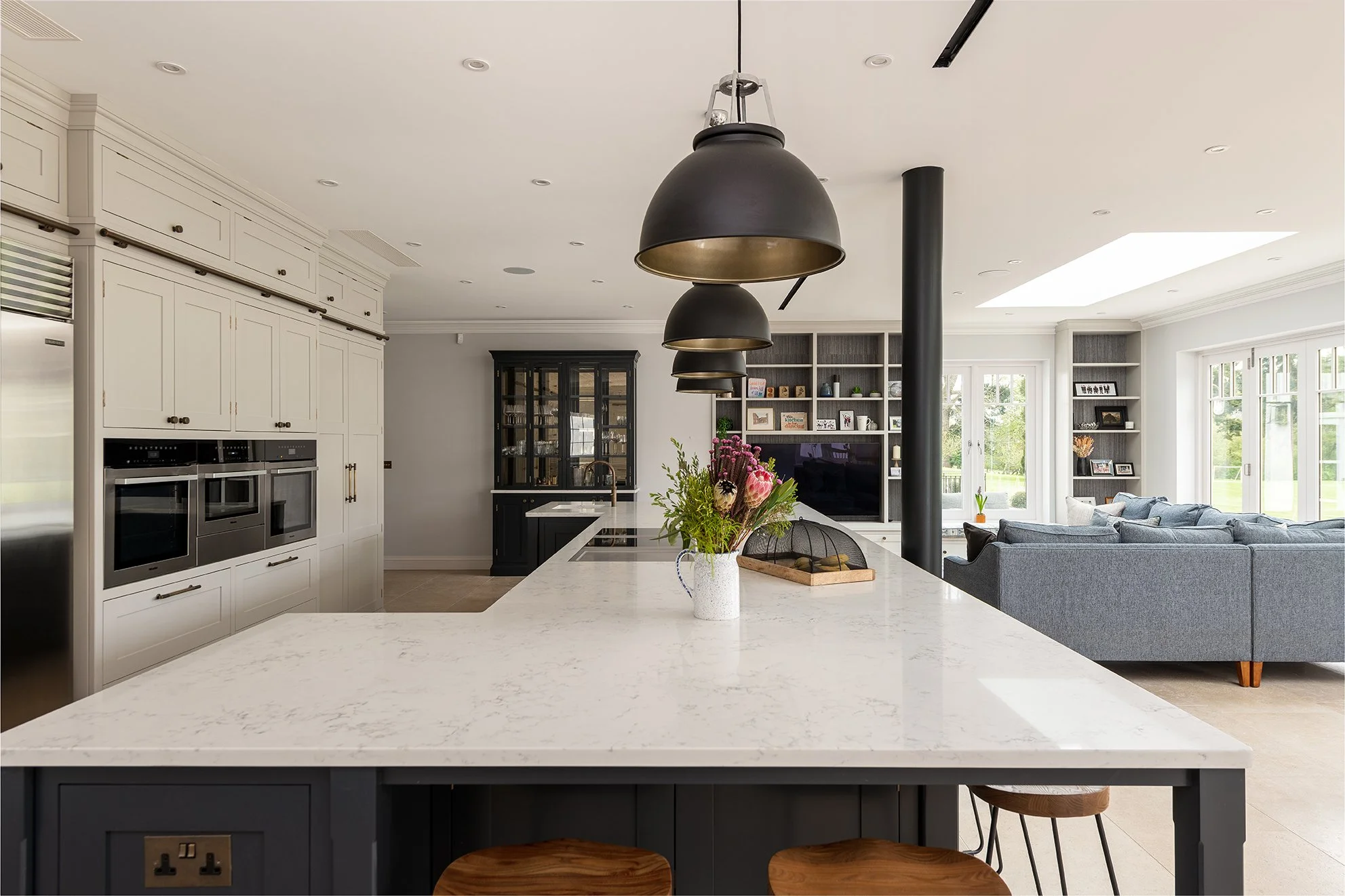 Oxted Project: Kitchen, Larder, Drinks Unit, Hidden Desk & TV Snug Unit ...