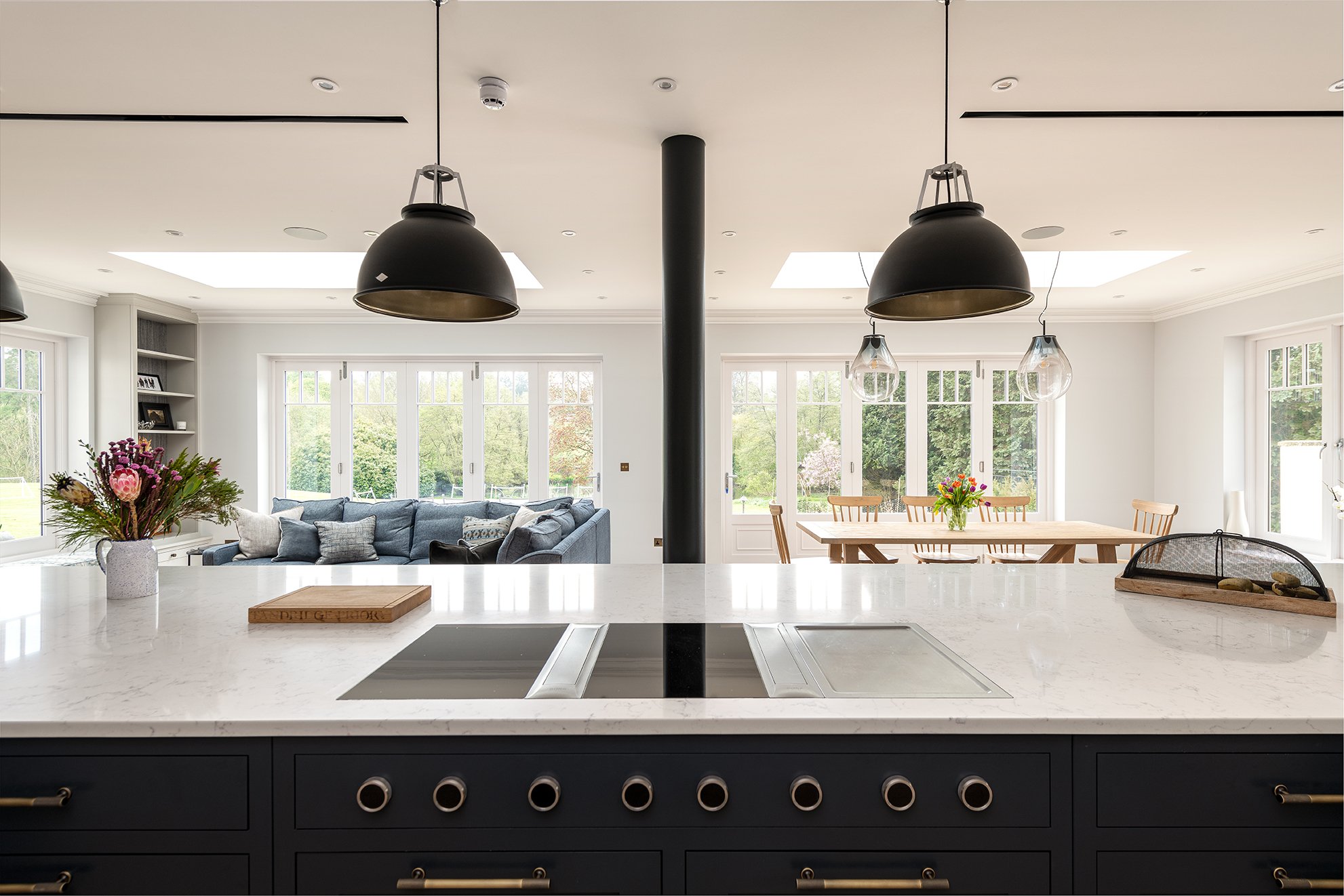 Oxted Project: Kitchen, Larder, Drinks Unit, Hidden Desk & TV Snug Unit ...