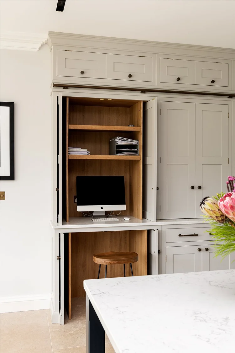 Oxted Project: Kitchen, Larder, Drinks Unit, Hidden Desk & TV Snug Unit ...