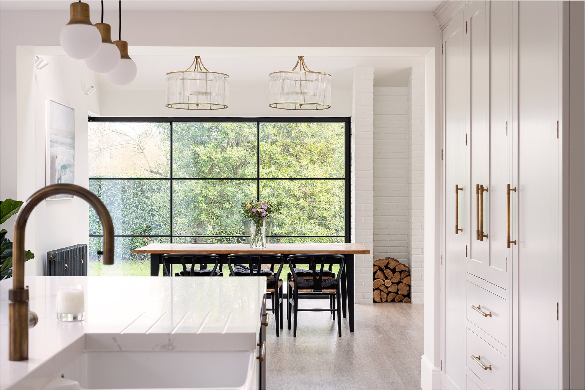 Dunton Green Kitchen, bar, wardrobe and utility — Herringbone House