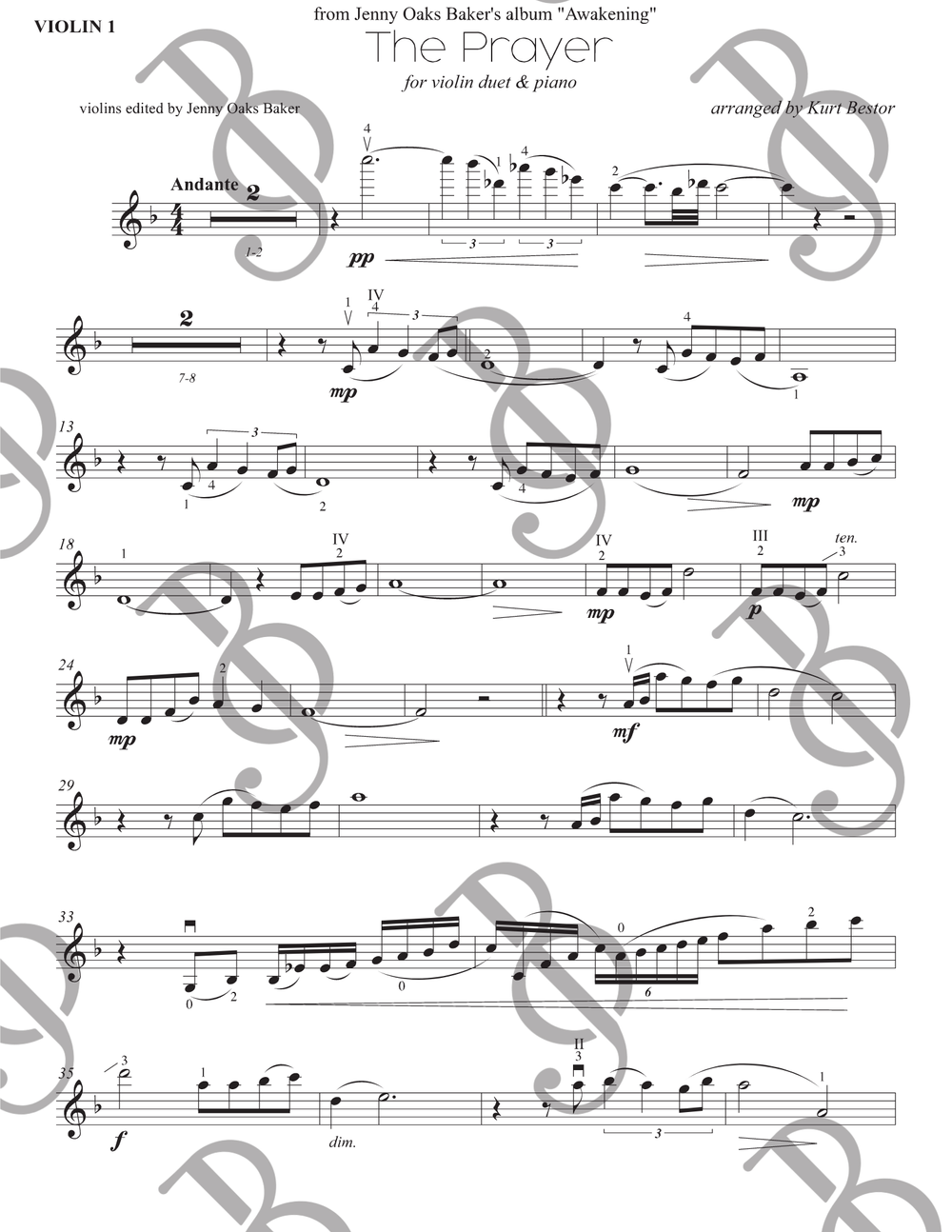 Hedwig's Theme from Harry Potter for Advanced Violin — Jenny Oaks Baker