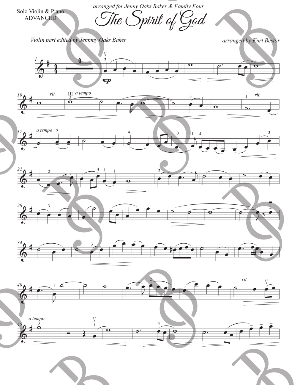 Hedwig's Theme from Harry Potter for Advanced Violin — Jenny Oaks Baker